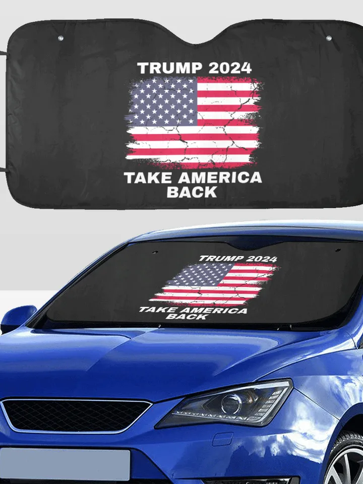 Trump 2024 Take America Back Car SunShade $48.00 | Buy online with delivery