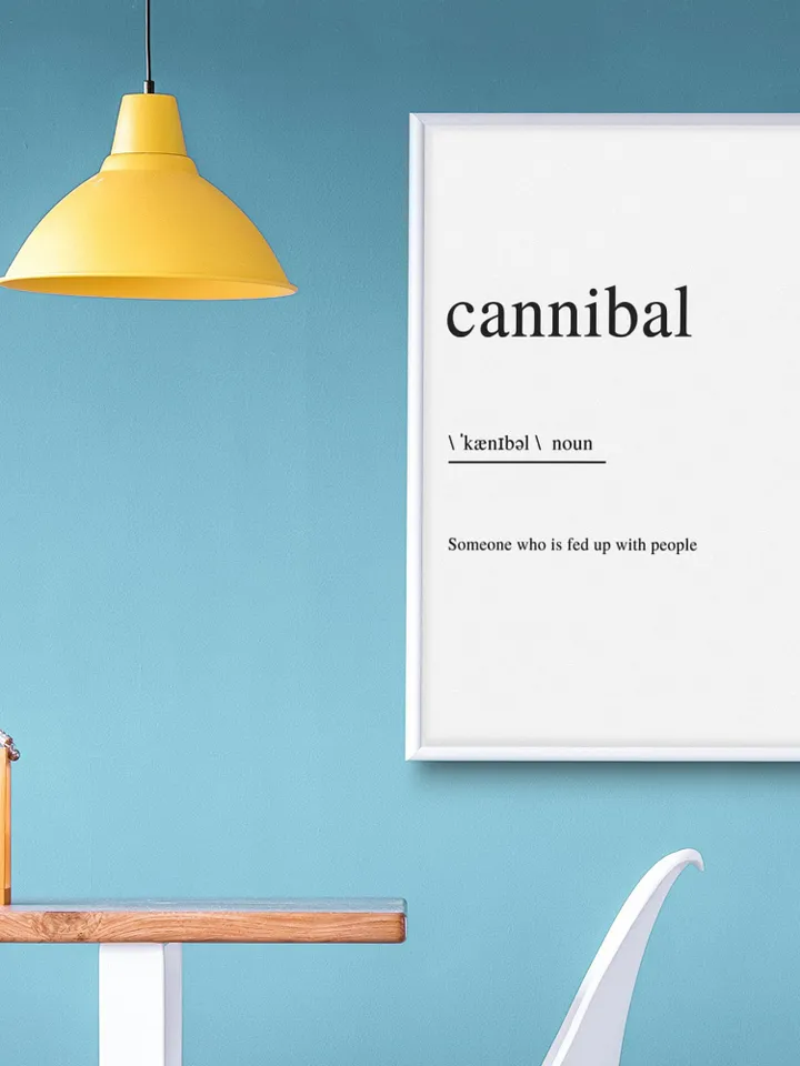 Cannibal Definition Poster, Digital Poster, Home Prints, Cannibal ...