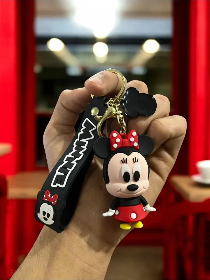 Luxury large size Cute Minnie And Mickey Mouse Couple Keychain And Bag ...