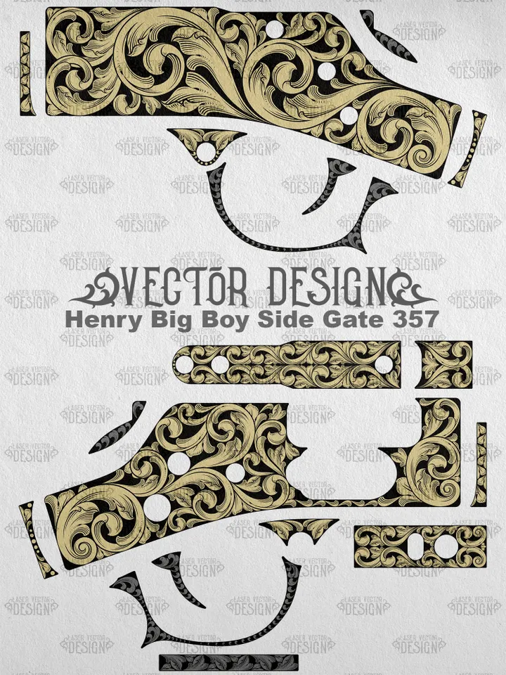 VECTOR DESIGN Henry Big Boy Side Gate 357 Scrollwork