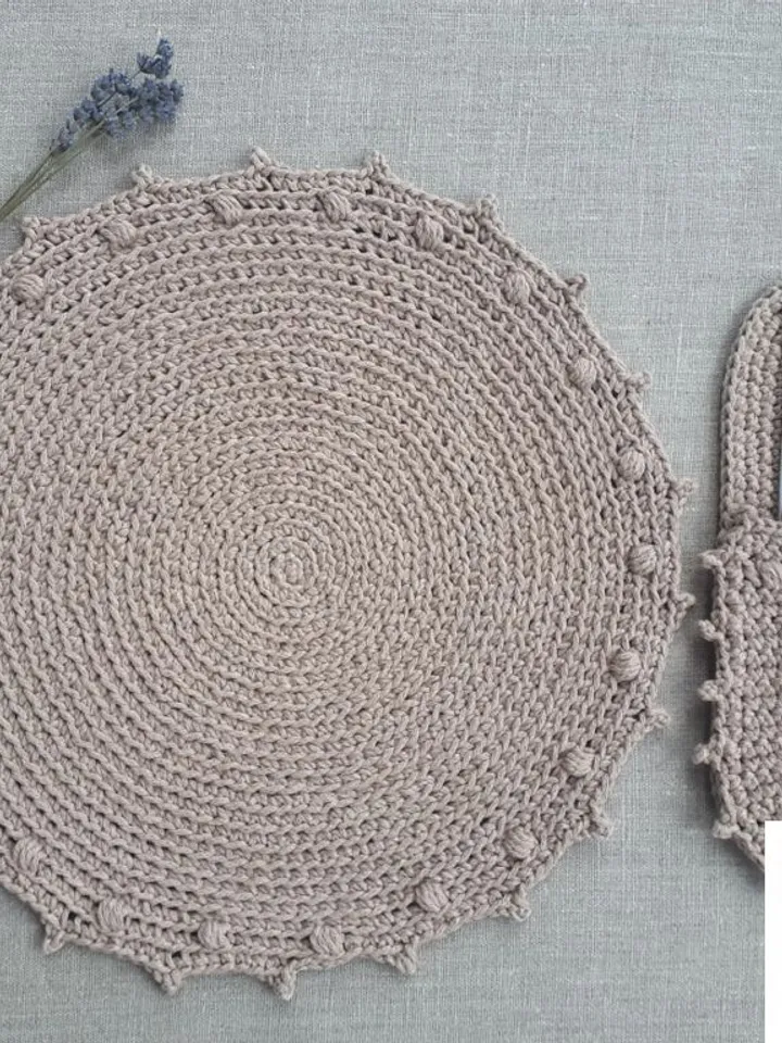 CROCHET PATTERN Round placemat tutorial DIY crochet tablemat Kitchen ...