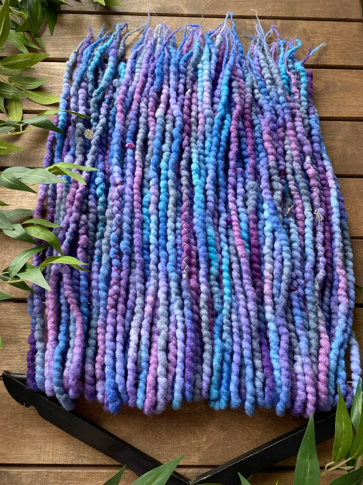 Colorful Wool Double Ended Dreadlocks Ready to Ship $250.00 | Buy ...