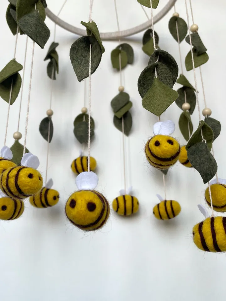 Bee Mobile Bumblebee Nursery Decor Woodland Baby Mobile Honey Bee ...