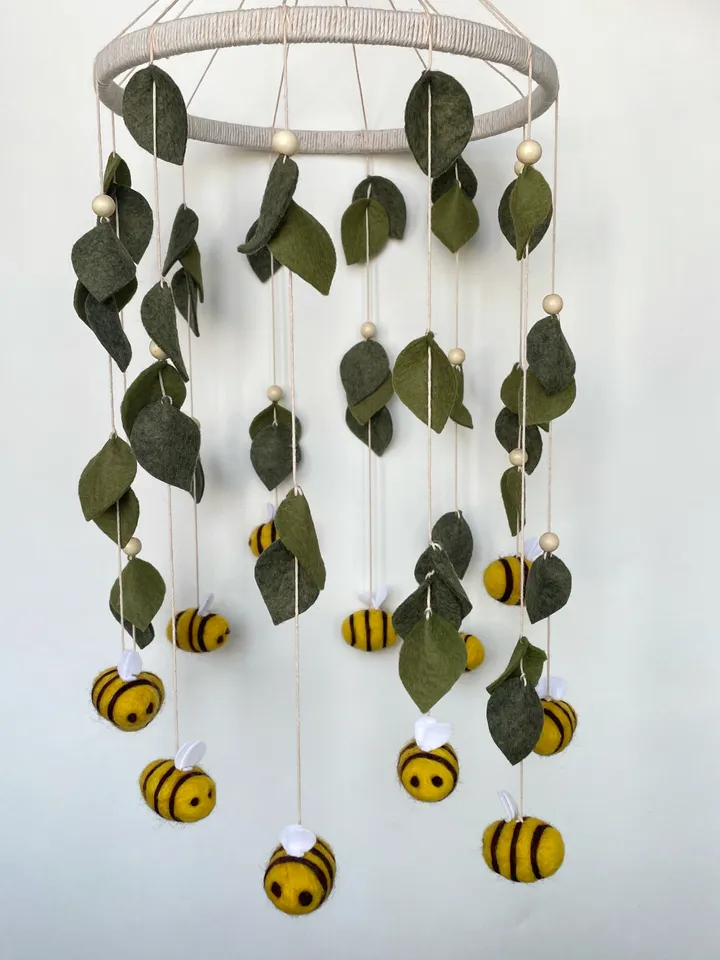 Bee Mobile Bumblebee Nursery Decor Woodland Baby Mobile Honey Bee ...