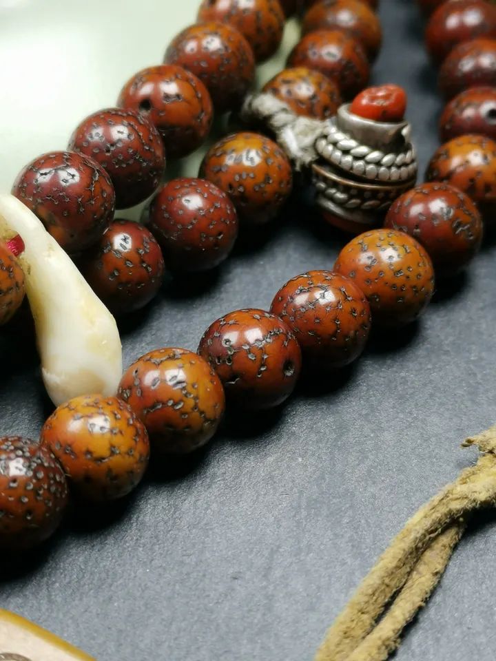 Gandhanra Authentic Tibetan Rosary, 9mm Old Lotus Seed Mala Beads ...