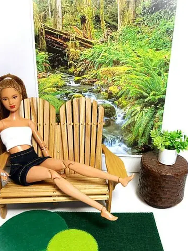 Woodeen bench for doll 1/6 size. $72.00 | Buy online with delivery