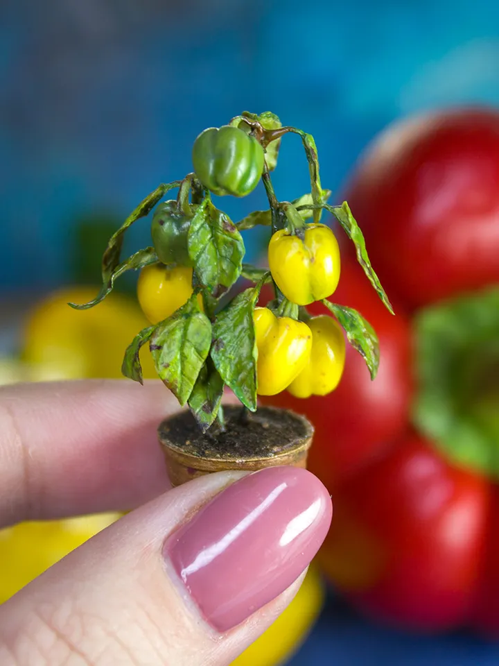 TUTORIAL Miniature pepper plant with polymer clay $11.25 | Buy online ...