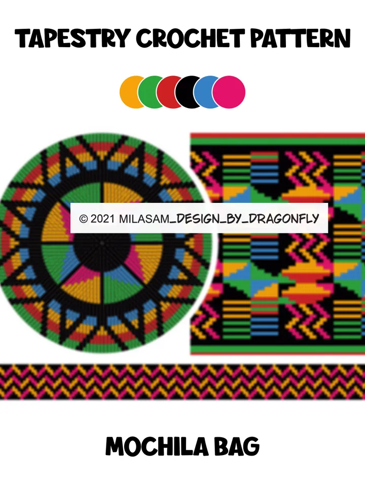 Crochet Bag Pattern, Wayuu Mochila Bag, Tote Bag DIY, Beach Bag ...