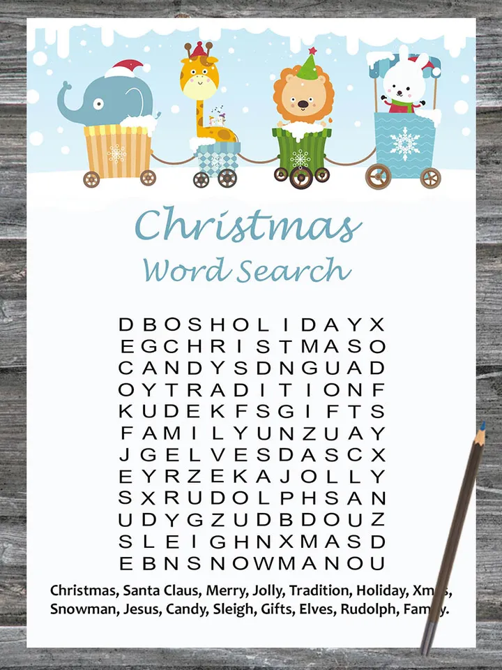 Christmas party games,Christmas Word Search Game Printable,Christmas ...