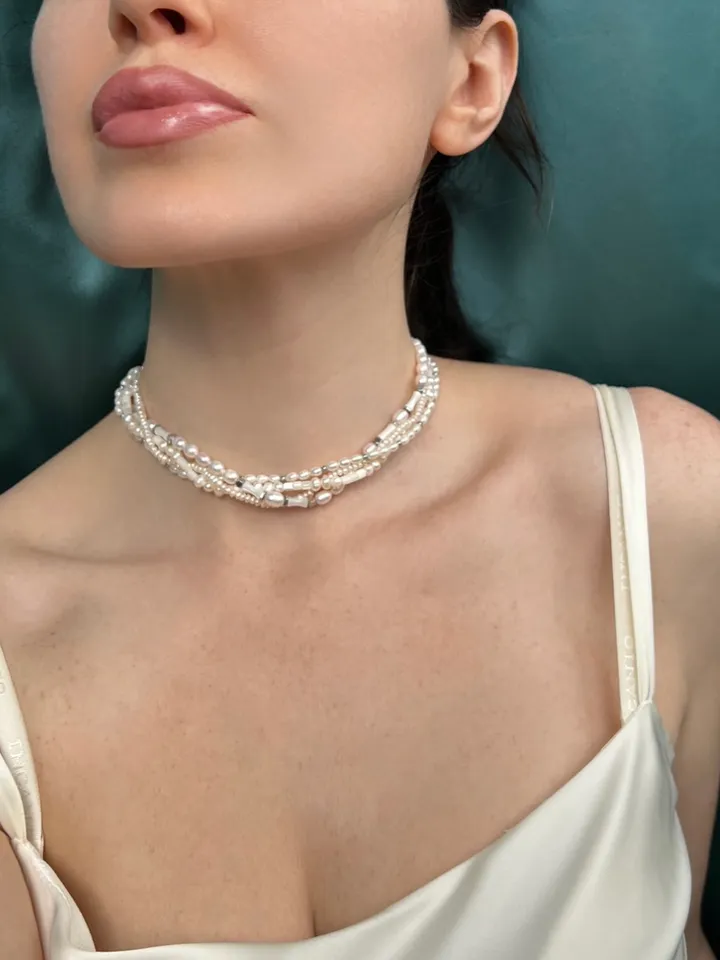 Multilayer Pearl Necklace LOVE COLLAR $350.00 | Buy online with delivery