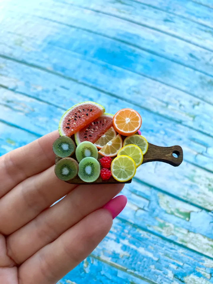 Magnet Miniature Fruit Charcuterie Board with Polymer Clay Souvenir $19 ...