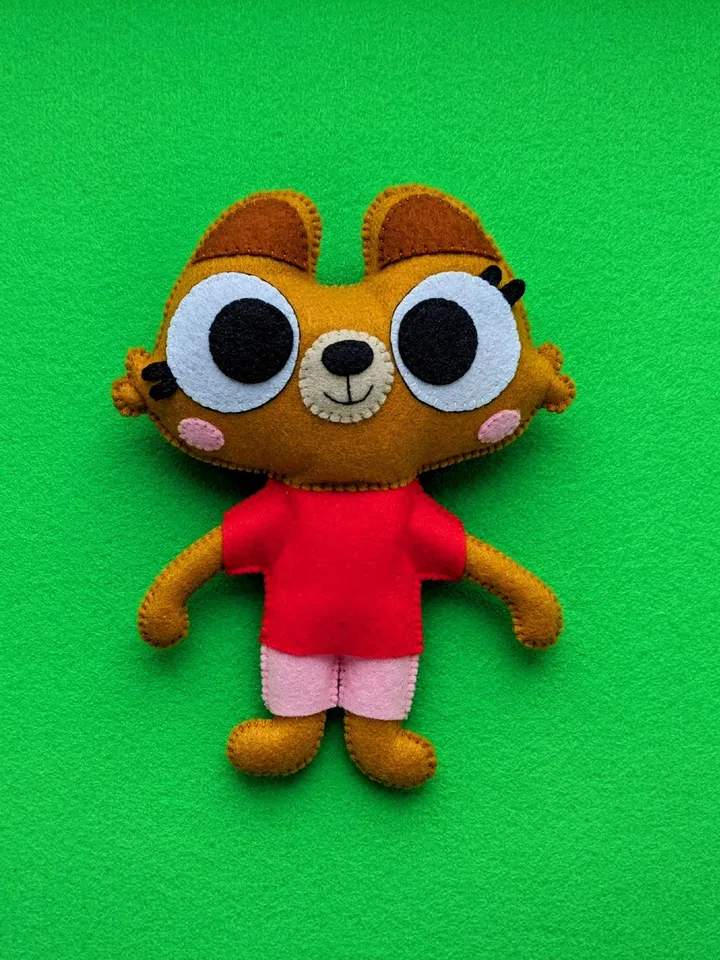 Lingokids Songs for Kids. Handmade felt Lisa Cat toy $148.00 | Buy ...