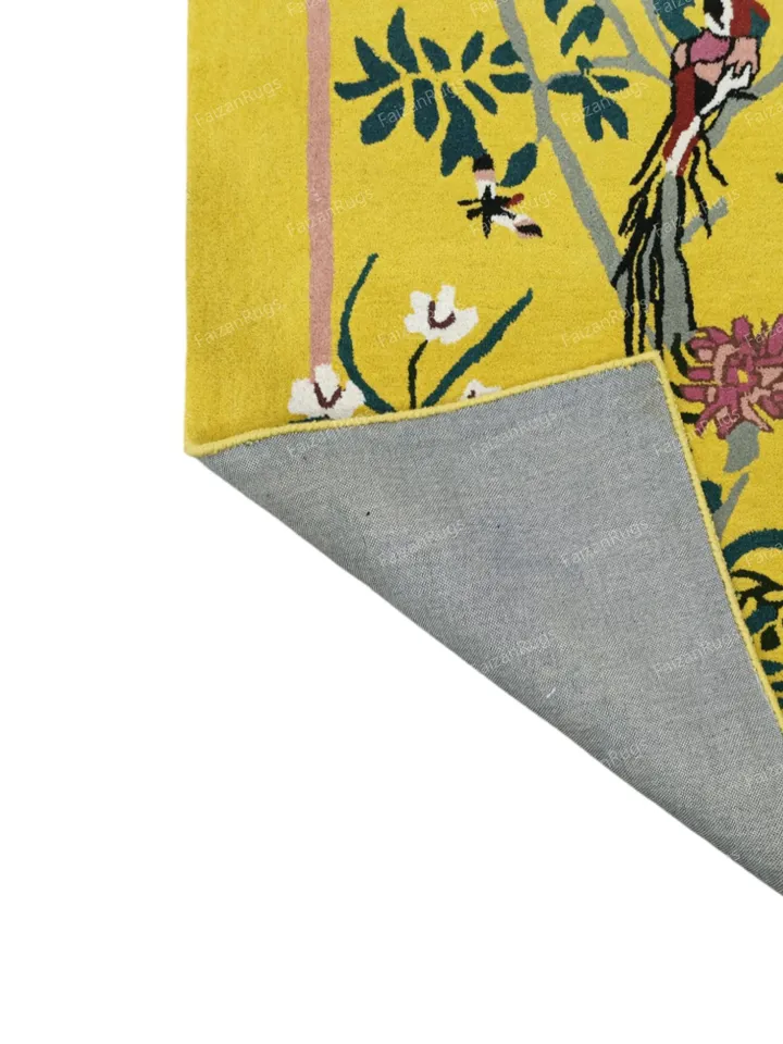 buy Floral bird jade Hand tufted rugs 100% wool for living room, bed ...
