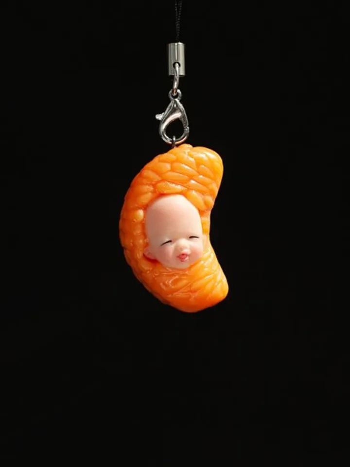 Mandarin slice baby - keychain charm $40.00 | Buy online with delivery