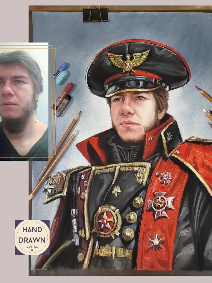 Your warhammer portrait hand drawn | Personalized character portrait ...