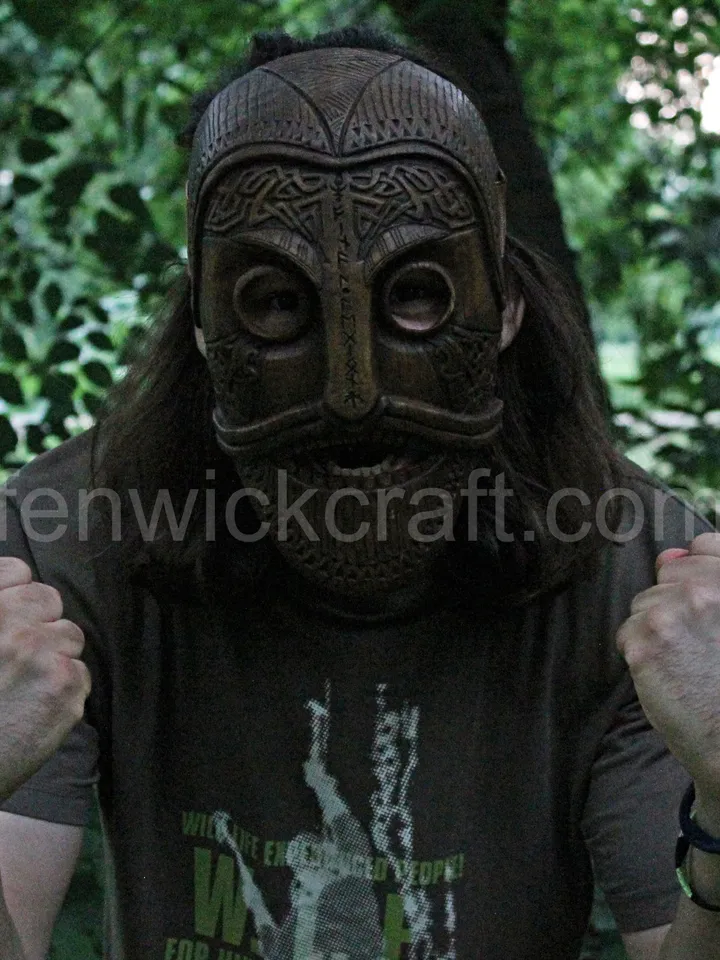 Viking Celtic Mask / Carved Wooden Mask $180.00 | Buy online with delivery