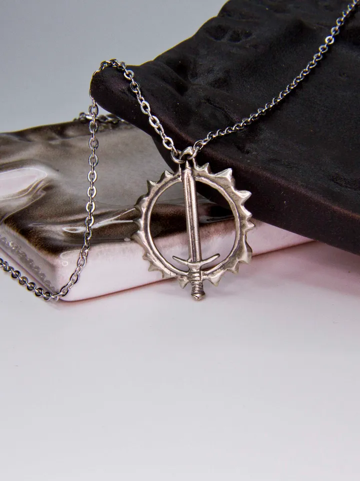 Eilistraee symbol pendant / Double Sided Drow Double sided necklace ...