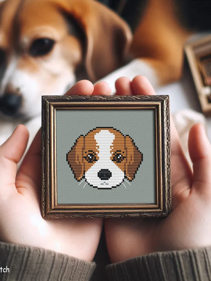 Beagle - mini cross stitch pattern $3.00 | Buy online with delivery