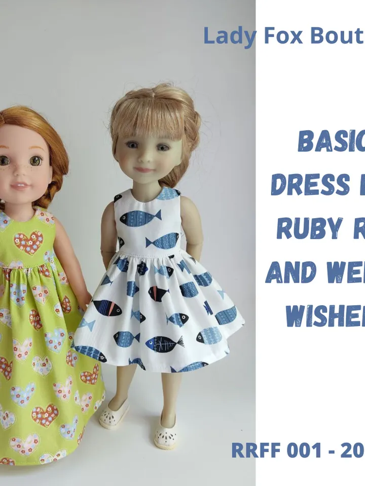 Ruby Red Fashion Friends and Wellie Wishers dress pattern. $4.99 | Buy online with delivery