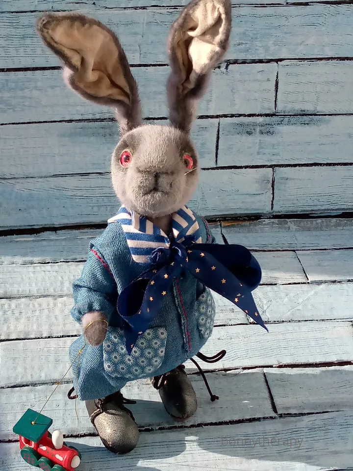 Teddy bunny 7 inches, adorable rabbit in teddy style. $79.00 | Buy ...