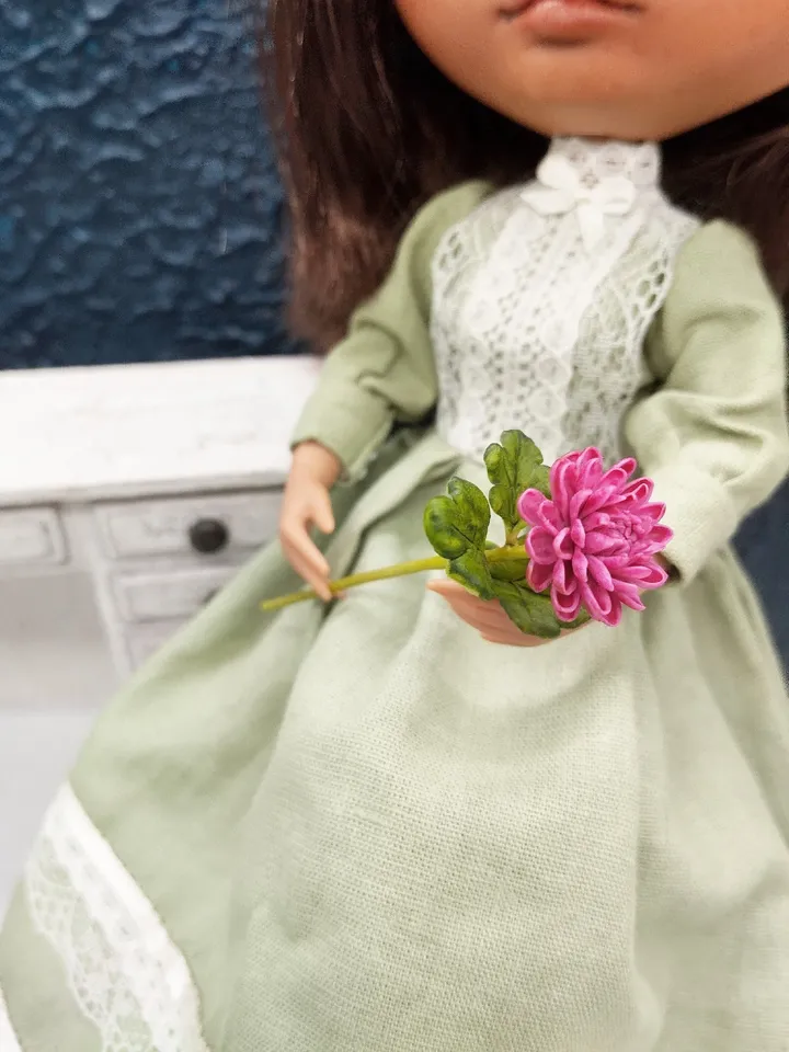 Miniature Chrysanthemum 1/6 scale Freeshipping Dollhouse flowers $20.00 ...