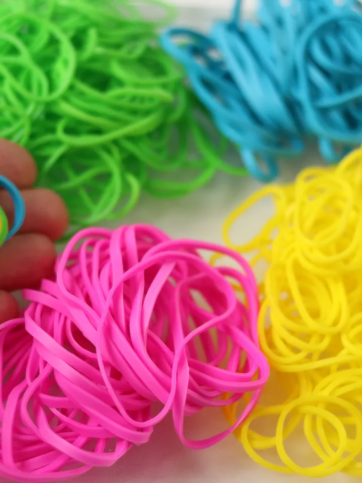 Elastic rubber bands elastic hair ties bands DIY craft supply disposable rubber bundle $2.00 ...