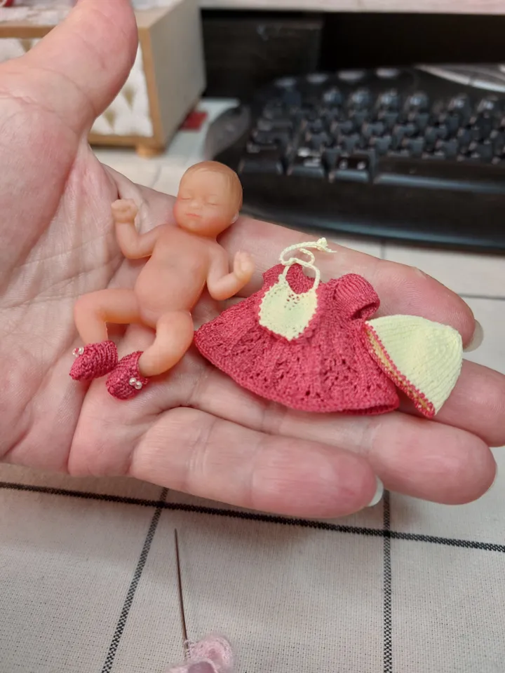 Special order. 2 set Miniature clothes for mini Silicone Zuru baby doll ...