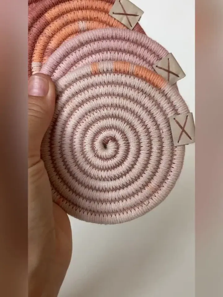 Colorful coaster Rope coaster Set of 5 coasters $35.00 | Buy online ...