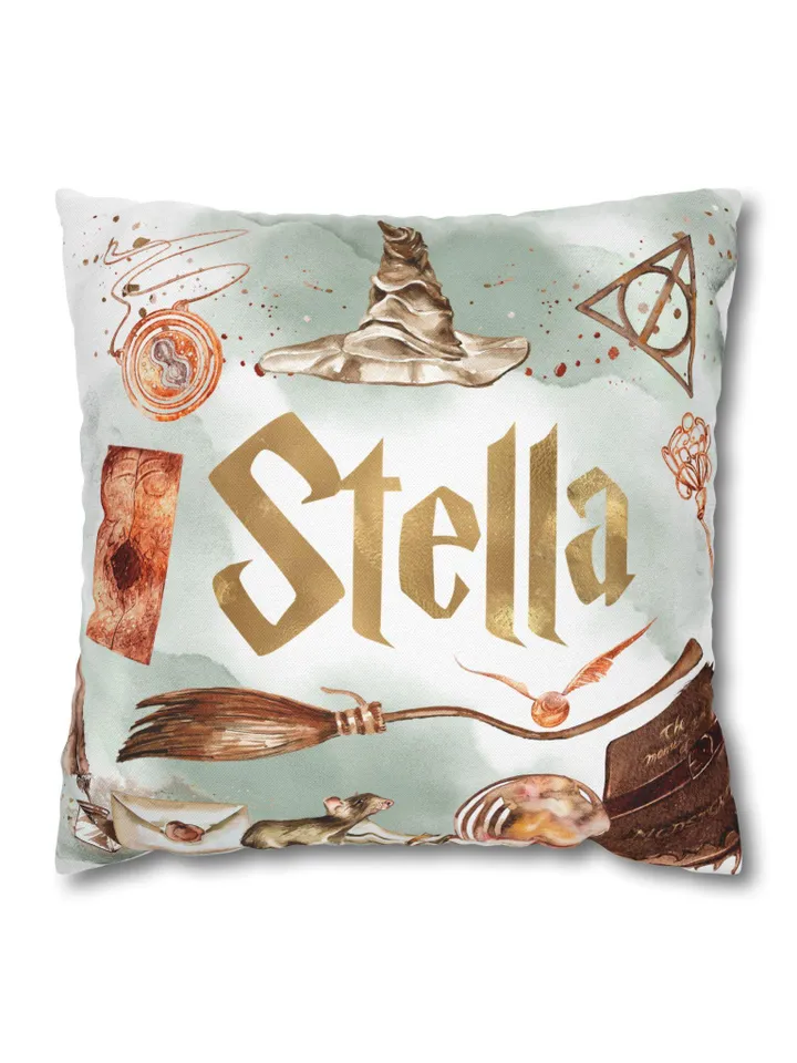 Wizarding World Square Pillowcase, School of Magic Pillow Cover ...