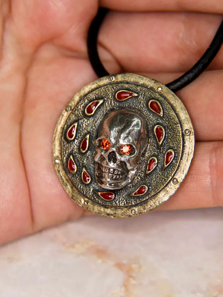 Bimetal Symbol of Bhaal / Lord of Murder necklace / Geek Gifts / DnD ...