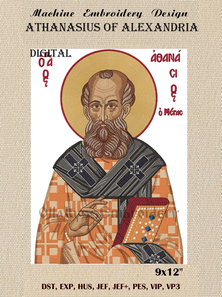 Athanasius of Alexandria embroidery design