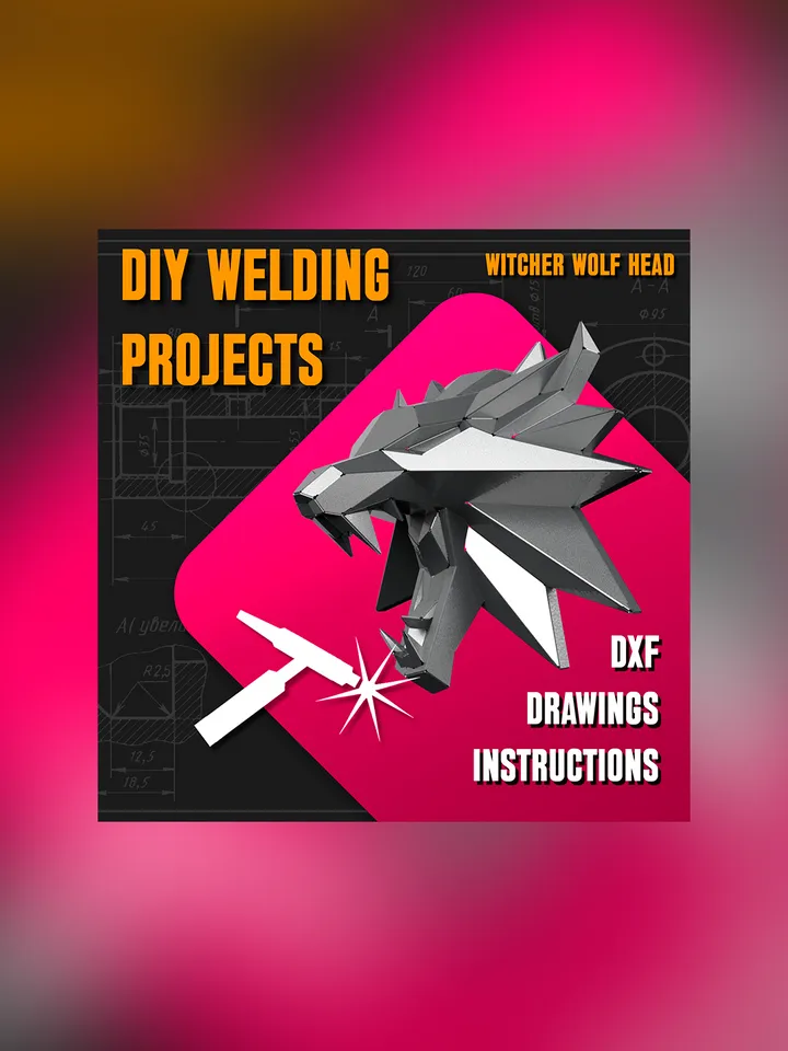 Welding Project Plans Drawings Witcher Wolf (DXF, PDF) $69.00 | Buy ...