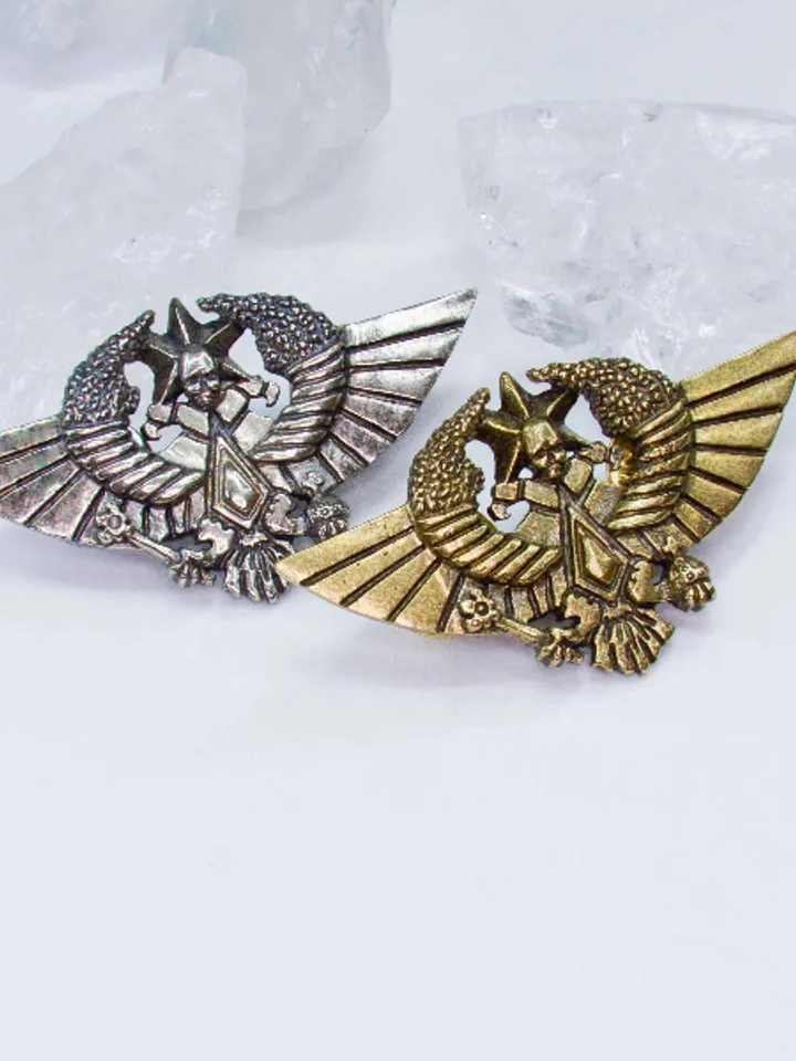 Set of Two Aquila of the Valhallan Ice Warriors Badge (Solid Bras and ...