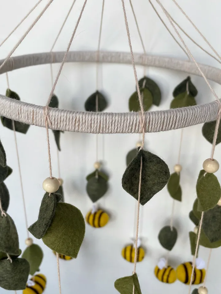 Bee Mobile Bumblebee Nursery Decor Woodland Baby Mobile Honey Bee ...