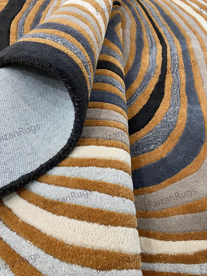 Buy Handmade irregular round Hand-Tufted 100% Wool Area Rug for home ...