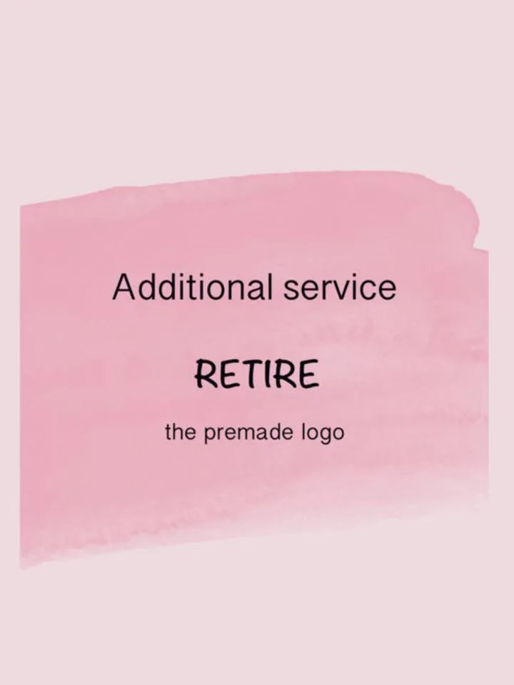 Easy retire premade logo additional service, premade logo design, girl ...