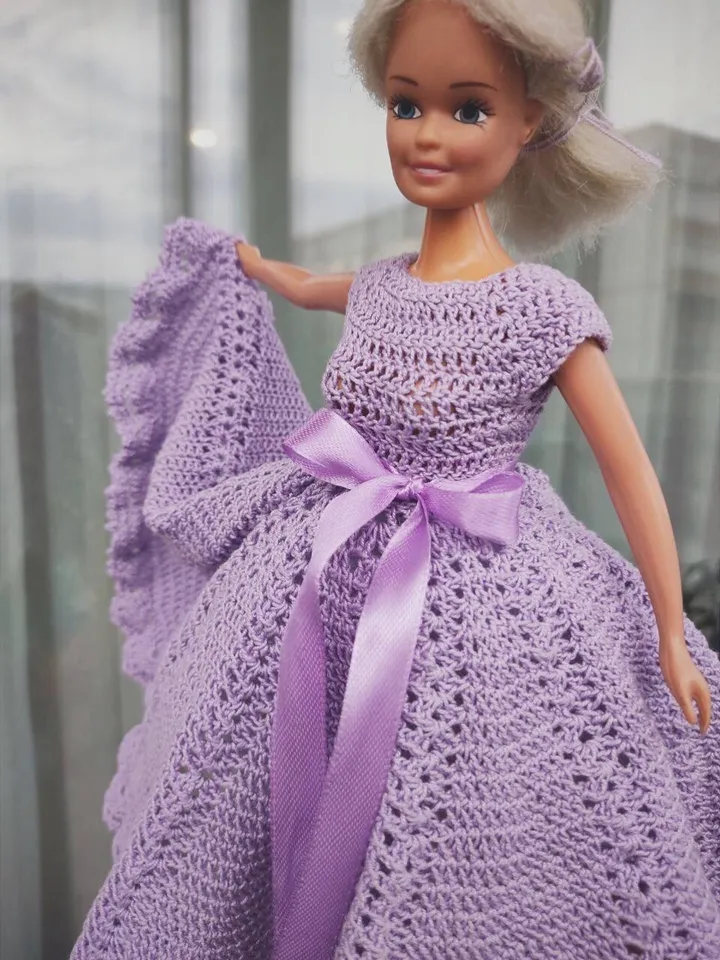 Lavender dress for Barbie $45.00 | Buy online with delivery
