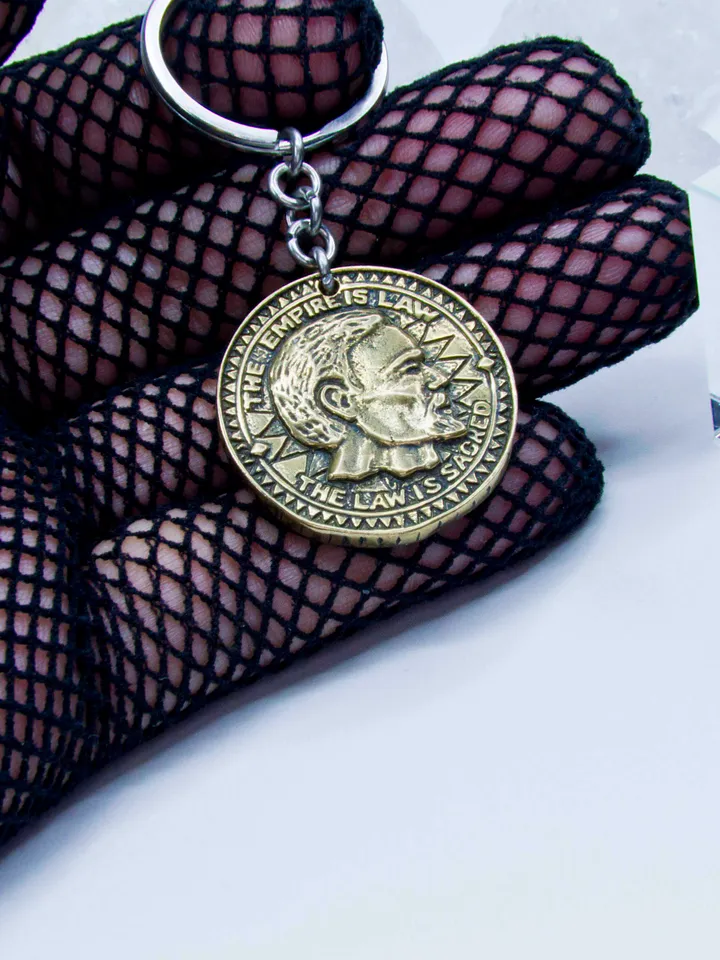 Skyrim Coin keychain / Elder Scrolls Inspired Skyrim / imperial Septim ...