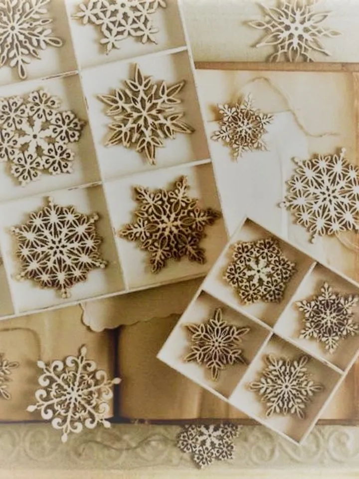 Digital Template Cnc Router Files Cnc Snowflake Files for Wood Laser ...