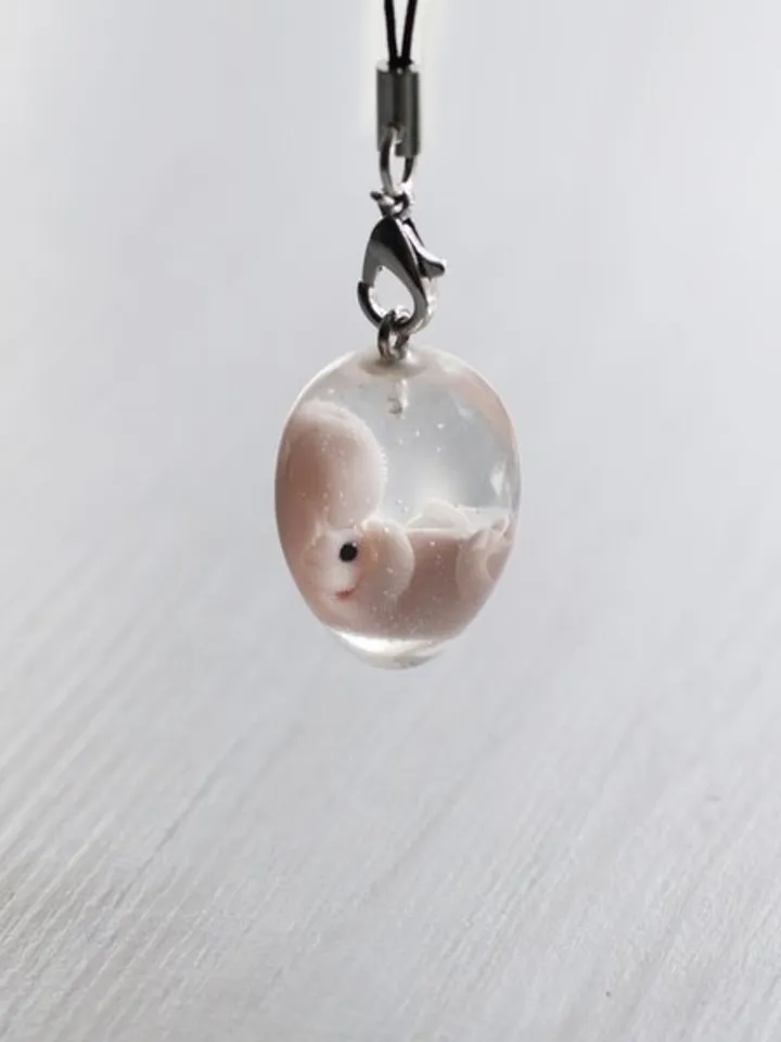 Embryo 7 weeks, 7 weeks pregnant, Sculpture cast in resin, charm ...