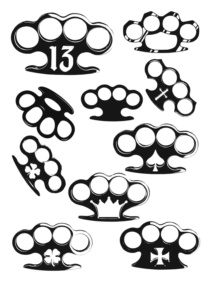 Brass Knuckles Svg, Fighting Svg, Brass Knuckles Clipart, Knuckles Svg ...