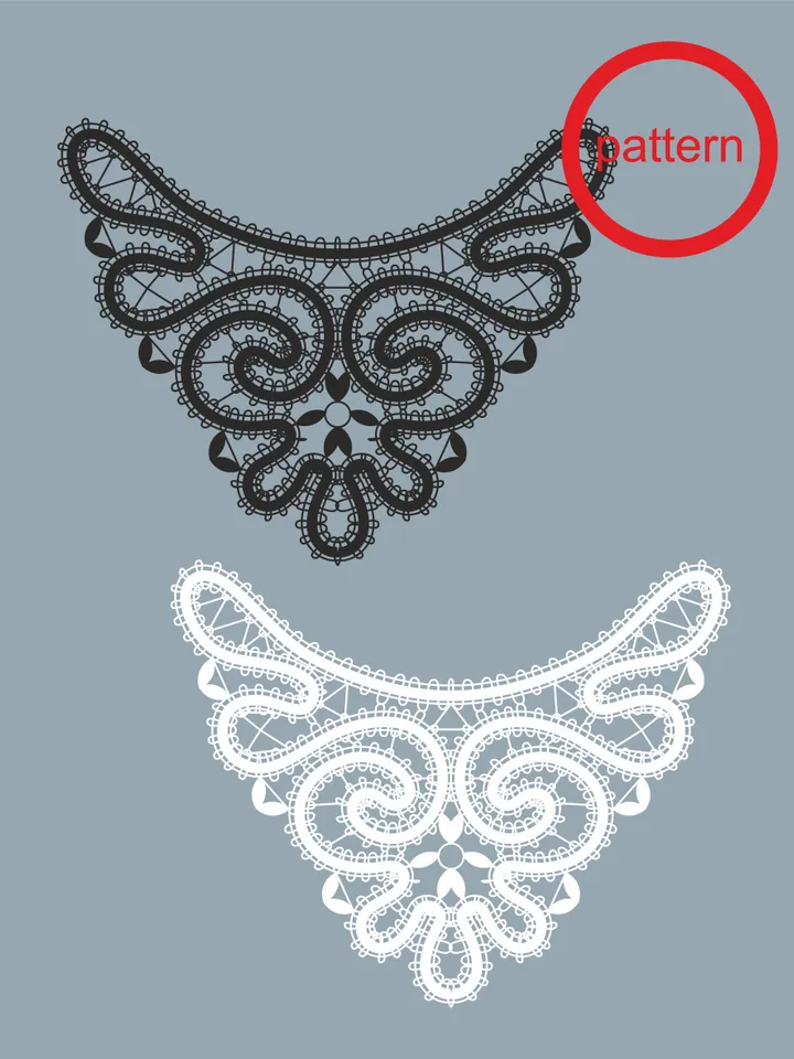 Bobbin lace Decor pattern Insert Lace accessory Printable PDF pattern ...