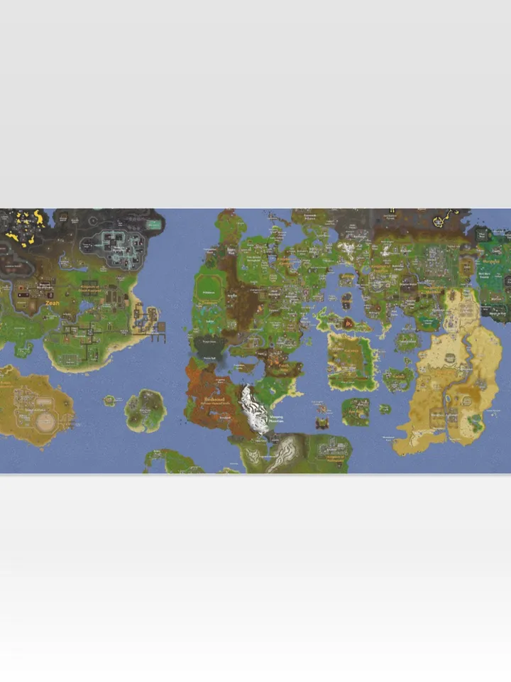 Runescape World Map Gift Wrapping Paper 58"x 23" (1 Roll) $24.97 | Buy ...