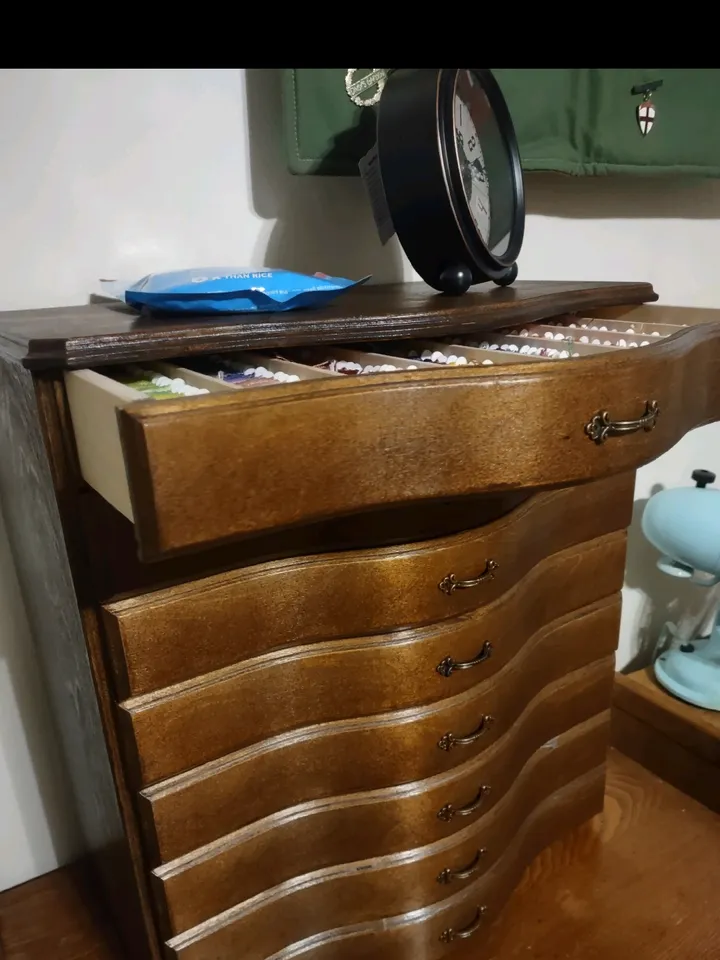 Embroidery cabinet for stitchers in vintage style, Thread storage ...