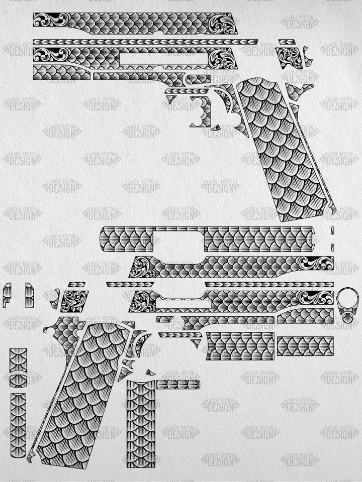 VECTOR DESIGN Colt 1911 Competition Scales and scrolls $100.00 | Buy ...