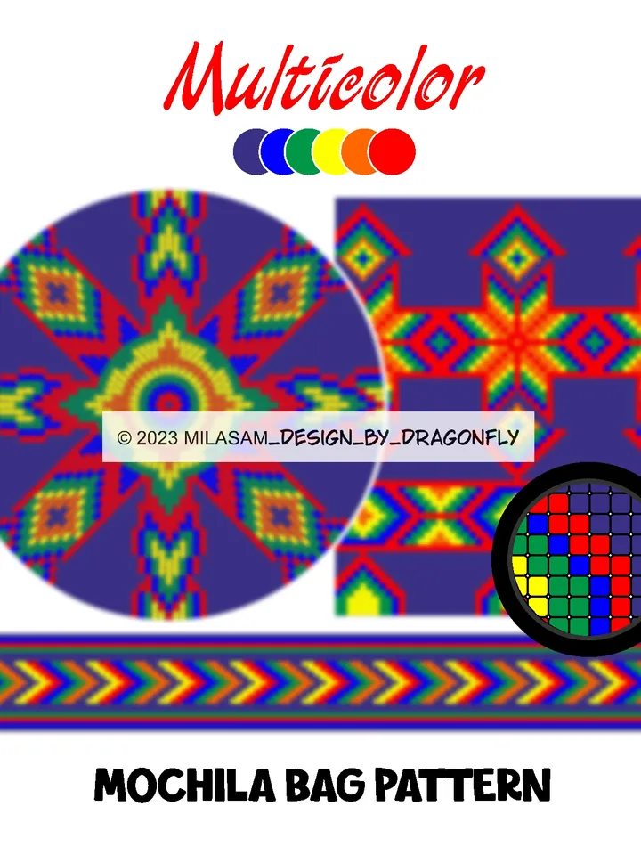 PATTERN: Tapestry crochet bag / wayuu mochila bag / Multicolor 3 $3.50 ...