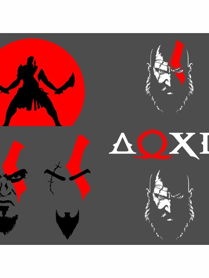 Kratos God Of War, Kratos SVG, God of war SVG, God Of War $1.56 | Buy ...