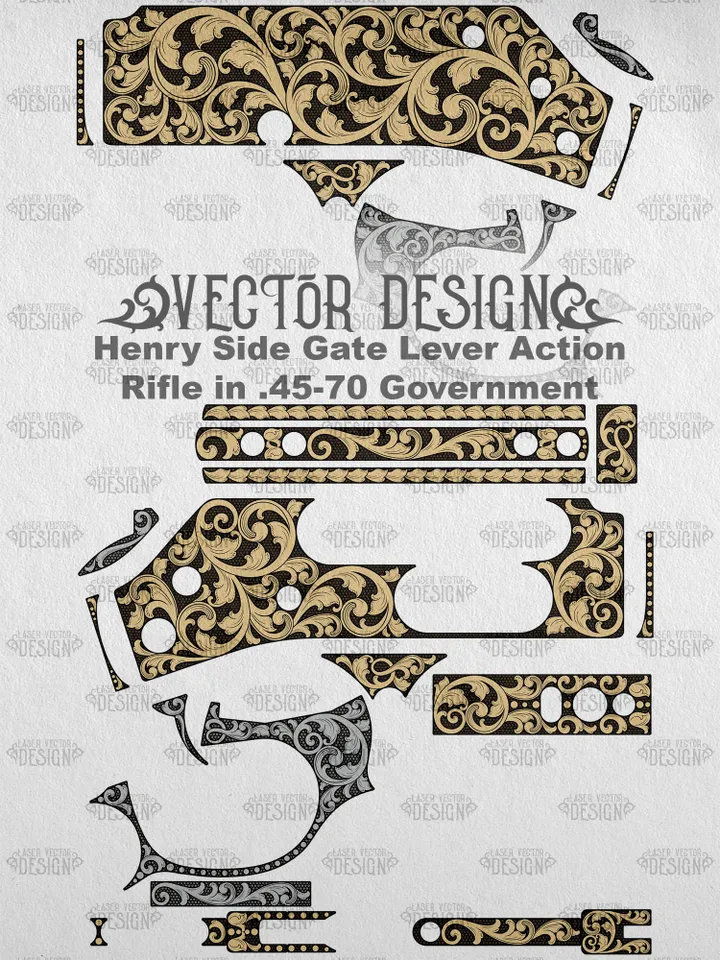 VECTOR DESIGN Henry Side Gate Lever Action Rifle in .45-70 Government ...