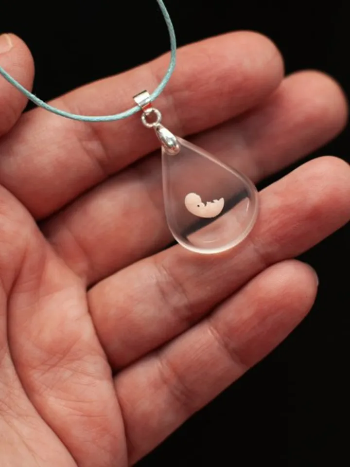 Embryo 5-6 weeks, 5 weeks pregnant, Drop pendant cast in resin $12.00 ...