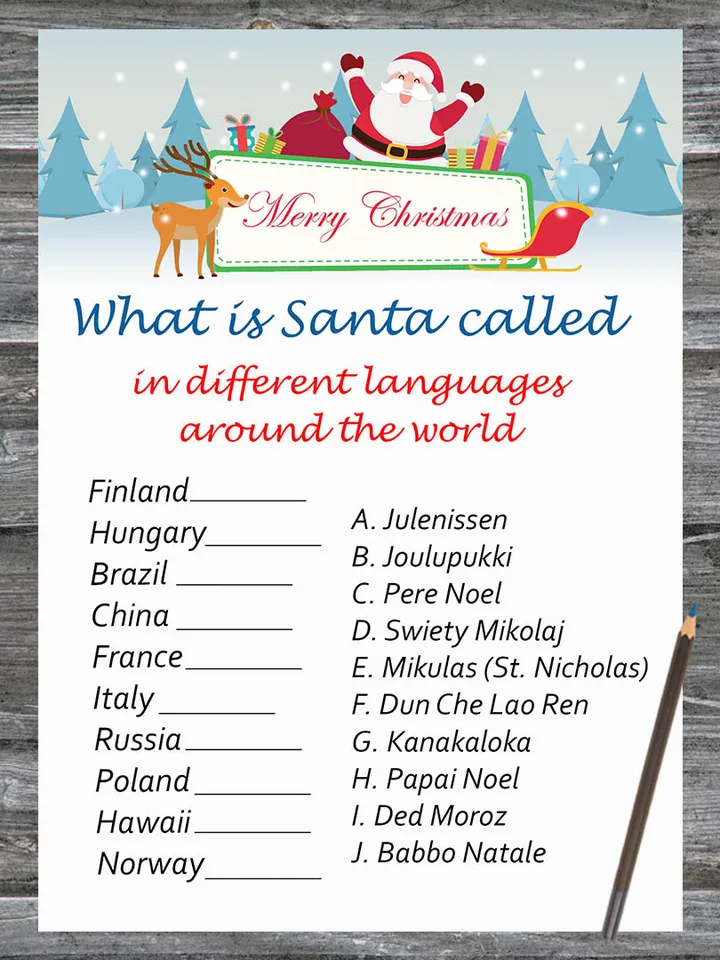 Christmas party games,Christmas Around the World Game Printable,Happy ...